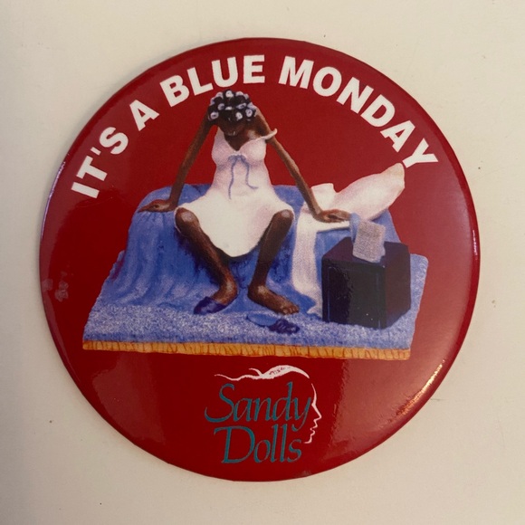 Accessories | Sandy Dolls Its A Blue Monday Button | Poshmark